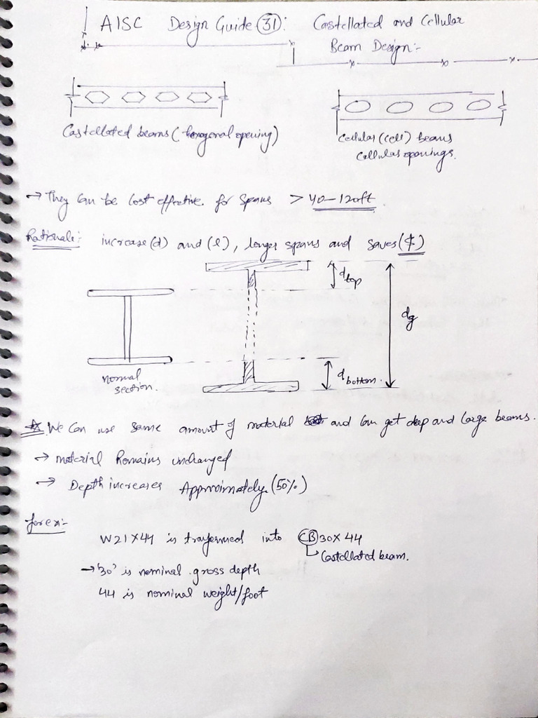 Castellated and Cellular Beams Design | PDF