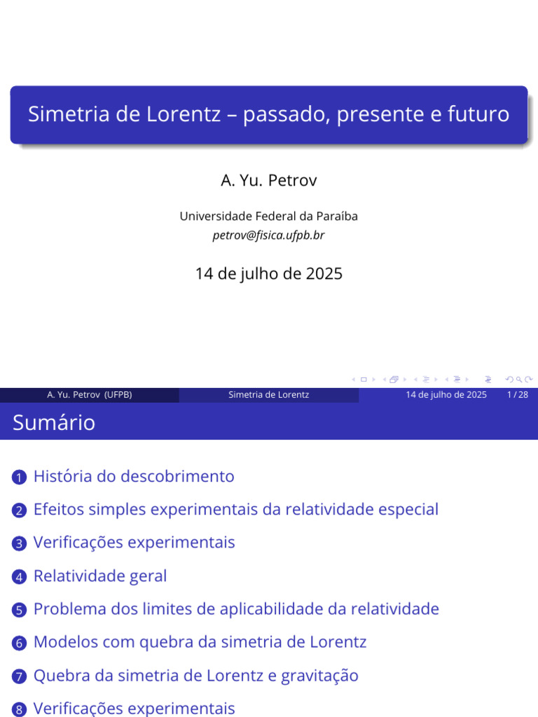 Lorentz Symmetry New Talk | PDF | Relatividade restrita | Teoria da ...