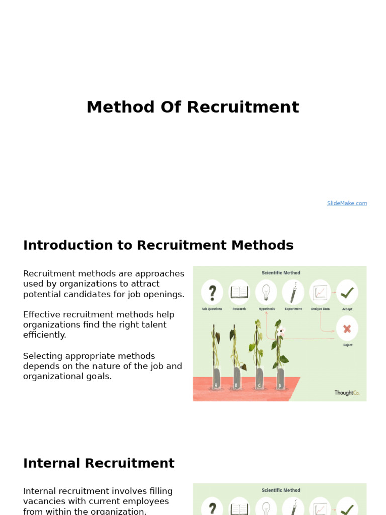 Effective Recruitment Methods Overview | PDF | Recruitment | Business
