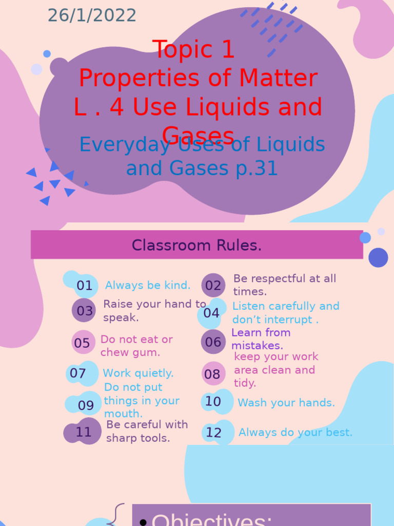 T.1 L.4 Everyday Uses of Liquids and Gases p.31 | PDF
