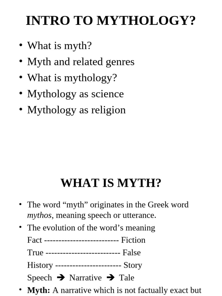 Intro To Mythology? | PDF