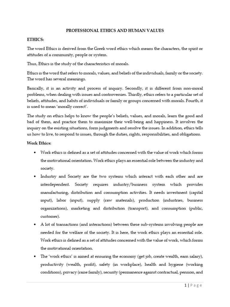 Ethics and Work Values Explained | PDF | Security Hacker | Integrity