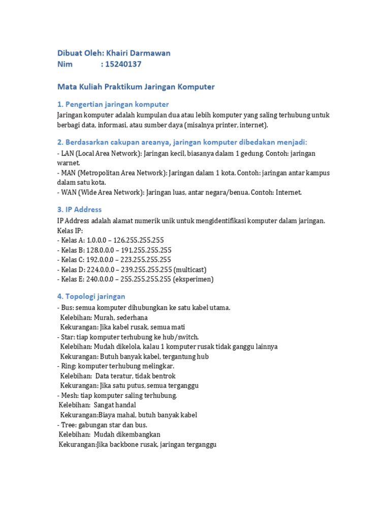 Tugas PTJ P01 Khairi Darmawan | PDF