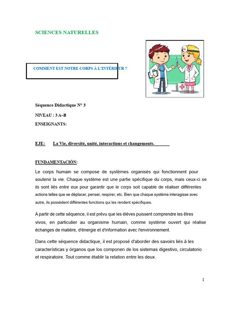 Exploration des Systèmes du Corps Humain | PDF | Appareil digestif ...