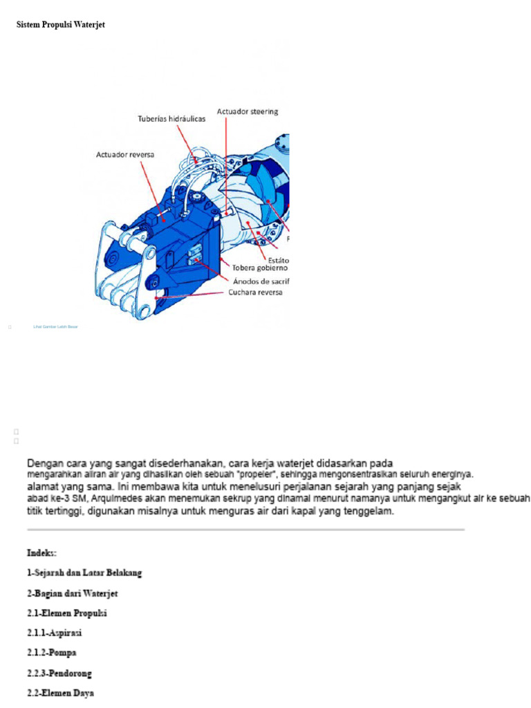 Sistem Propulsi Waterjet: Sejarah dan Fungsi | PDF