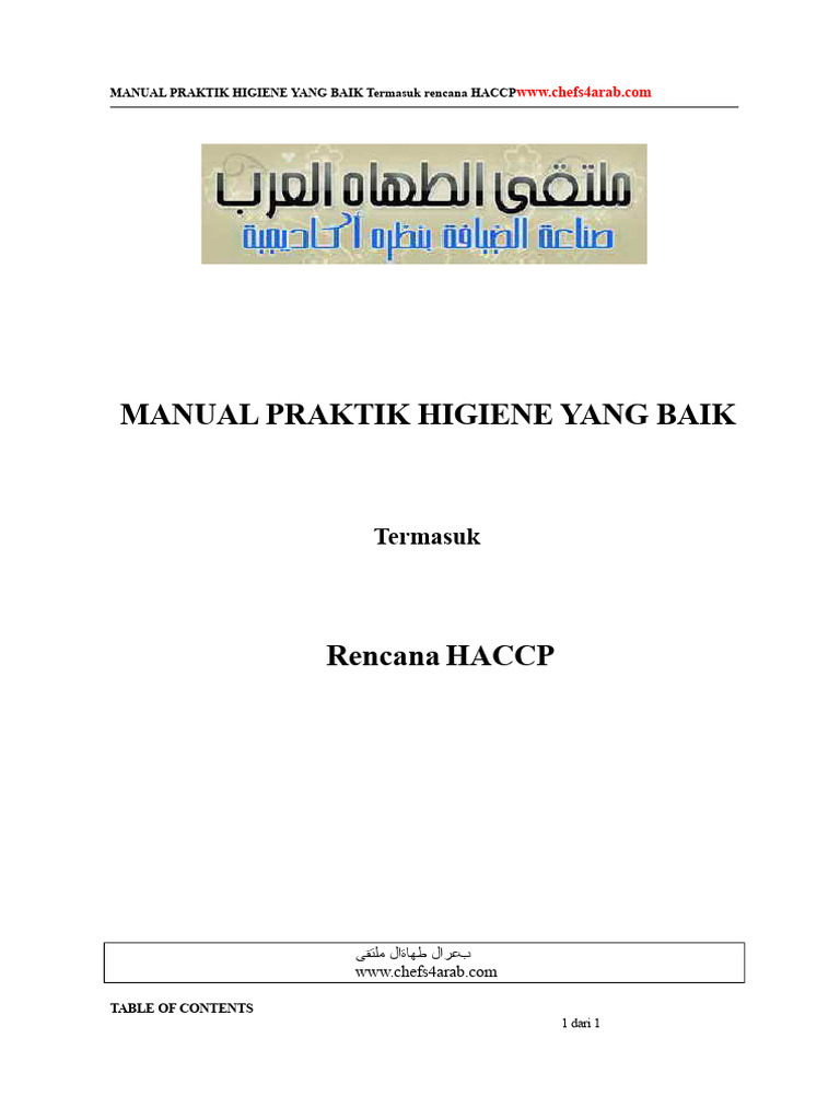Manual HACCP | PDF