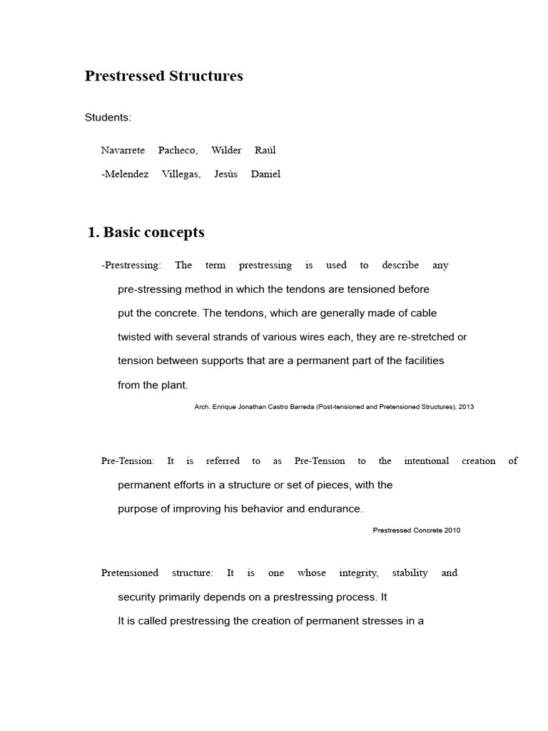 9_Pretensioned Structure | PDF | Prestressed Concrete | Concrete