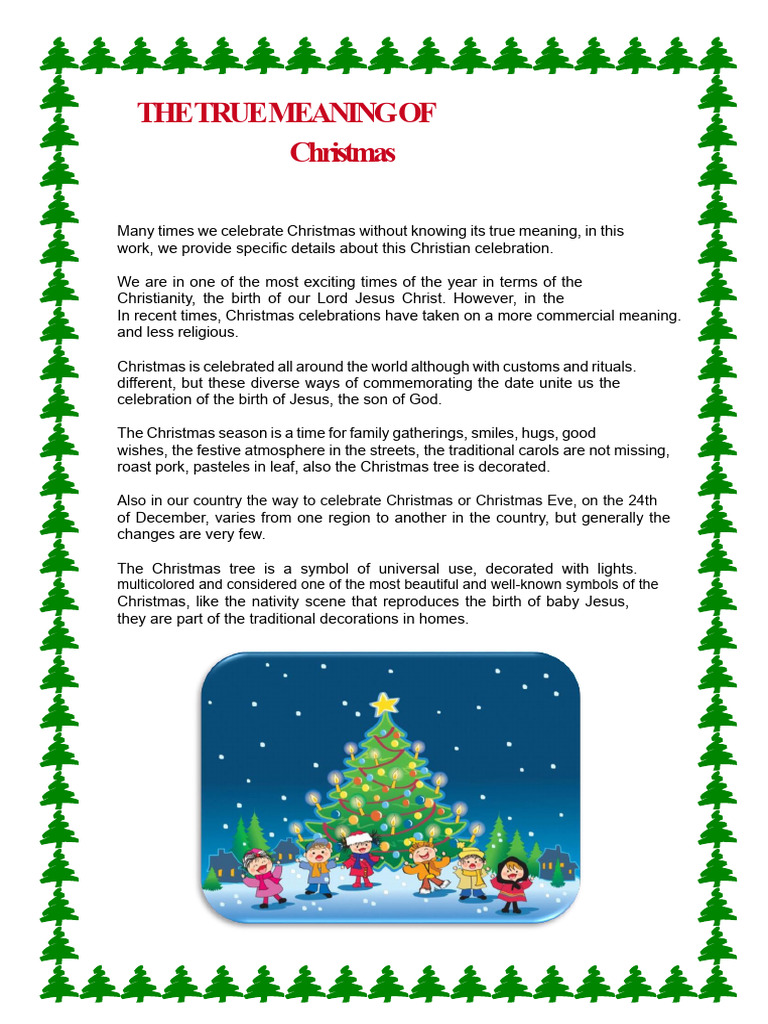 True Meaning of Christmas Celebrations | PDF