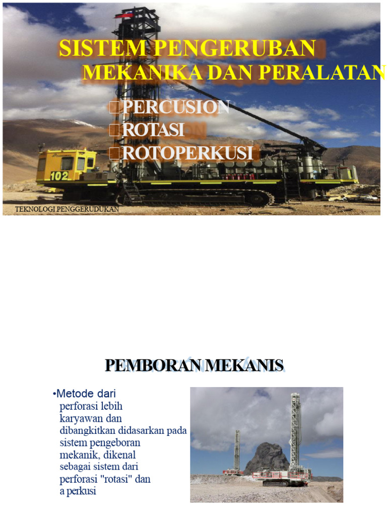 Sistem Pengeboran Mekanik dan Peralatan | PDF