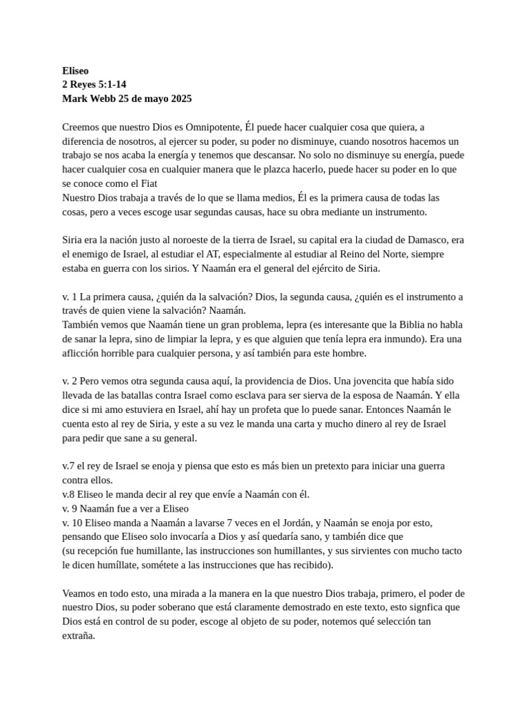 2 Reyes 5 Mark Webb | PDF | Dios | Evangelización