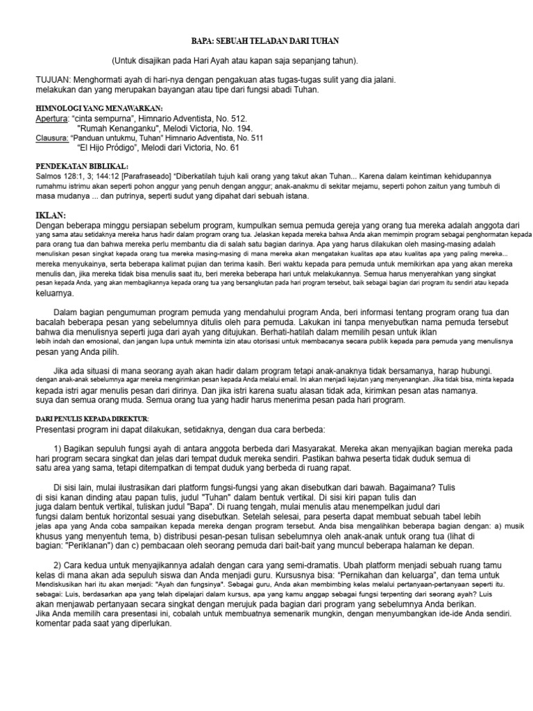 Program Hari Ayah Edson | PDF
