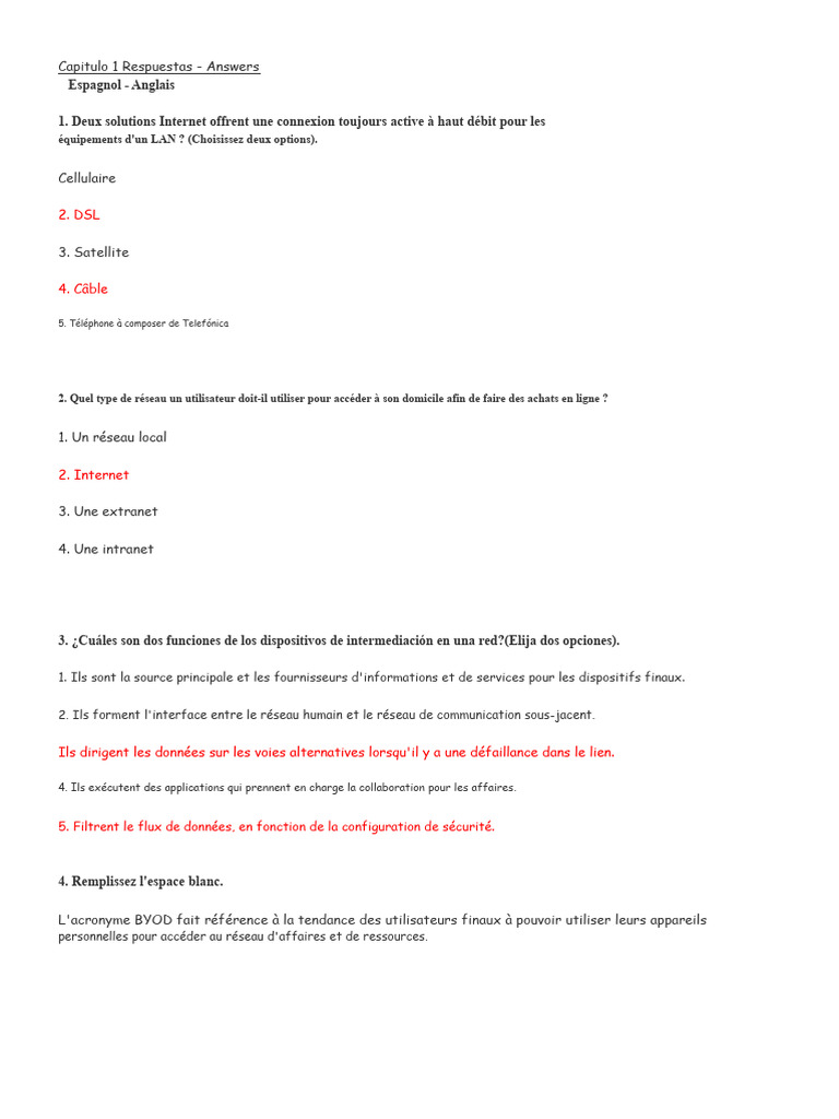 Questions et réponses sur les réseaux informatiques | PDF | Adresse IP ...