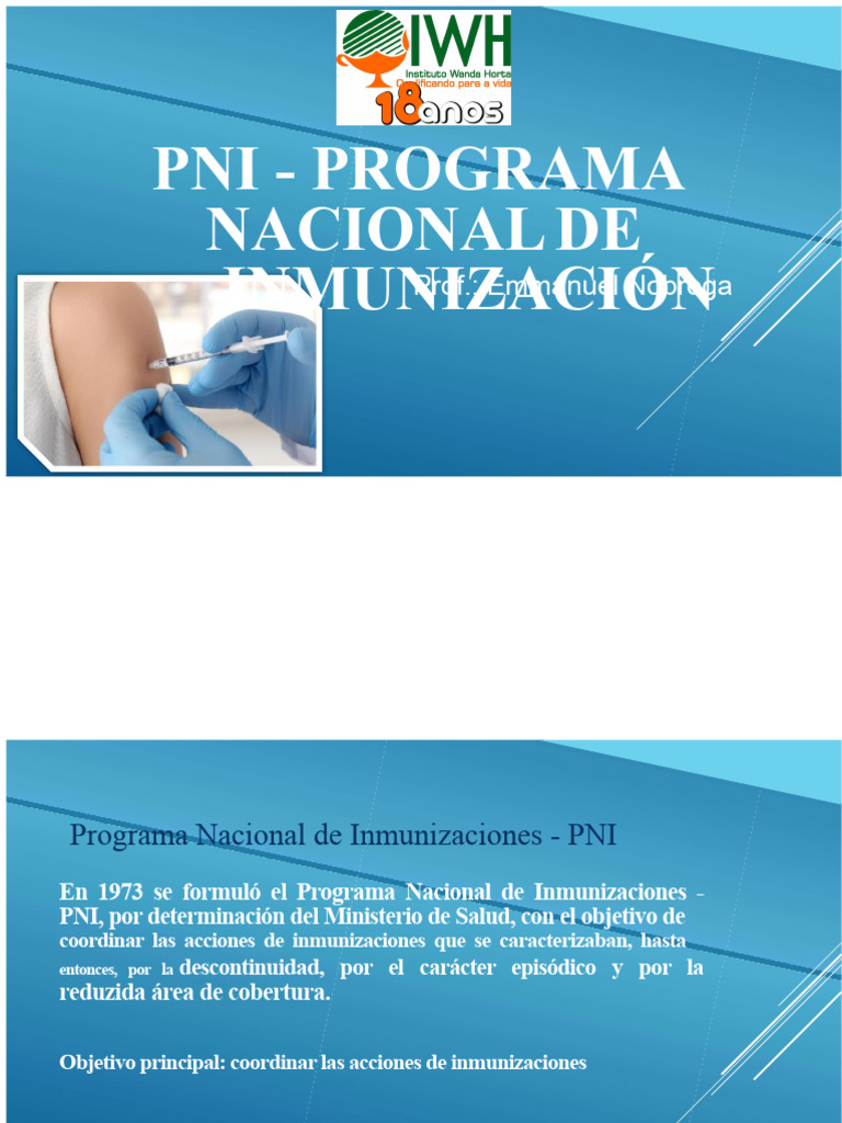 AULA III Programa Nacional de Inmunización - PNI | PDF | Vacunas ...