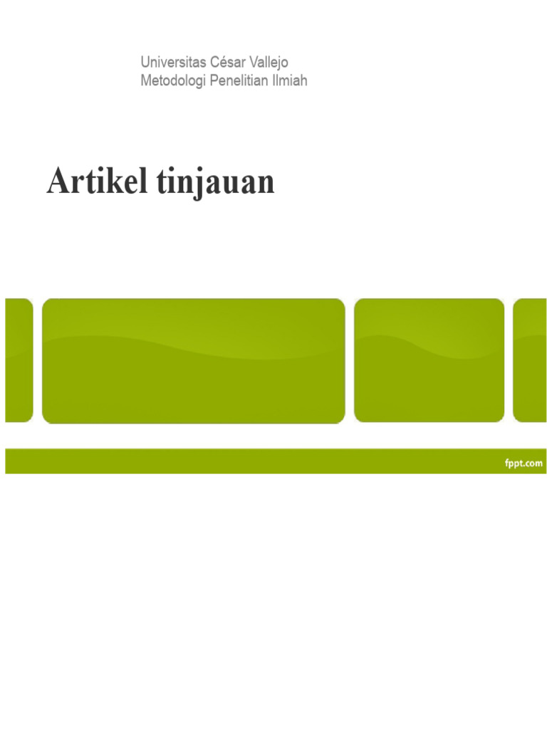 Artikel Tinjauan: Universitas César Vallejo Metodologi Penelitian Ilmiah | PDF