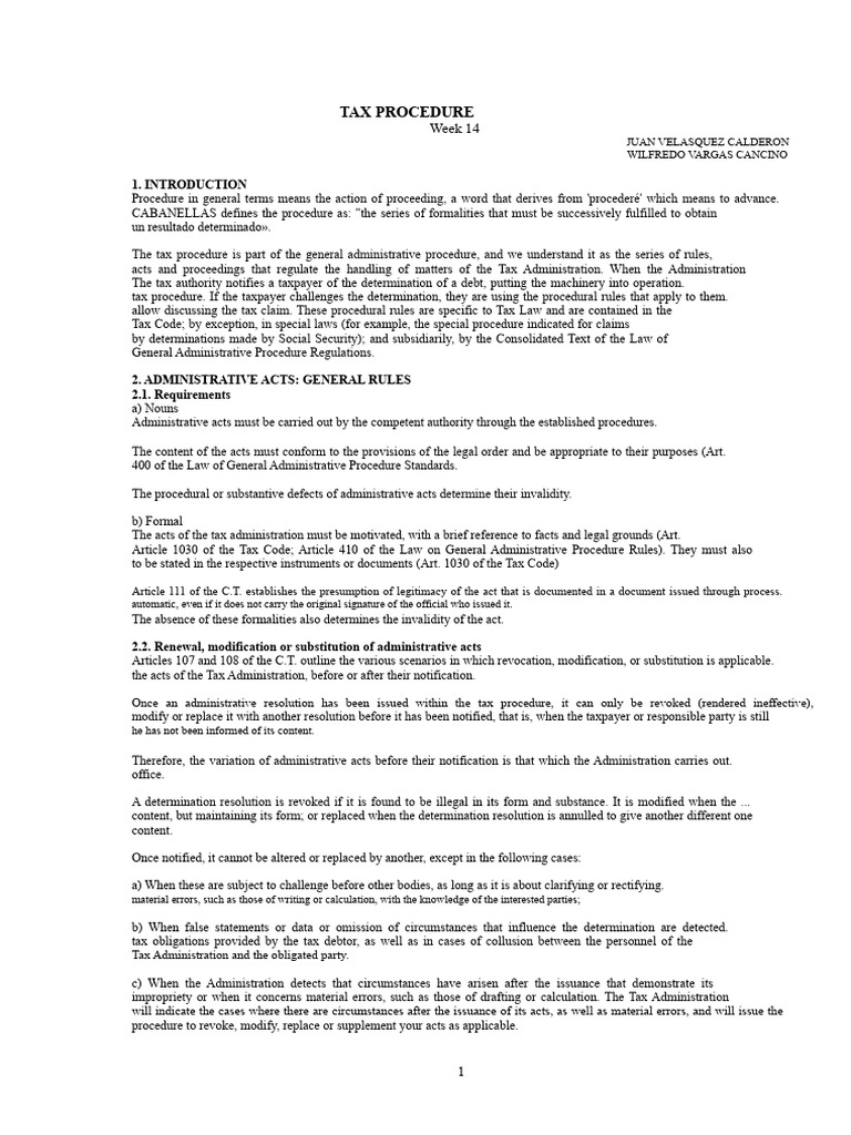 Tax Administrative Procedures | PDF | Annulment | Taxes