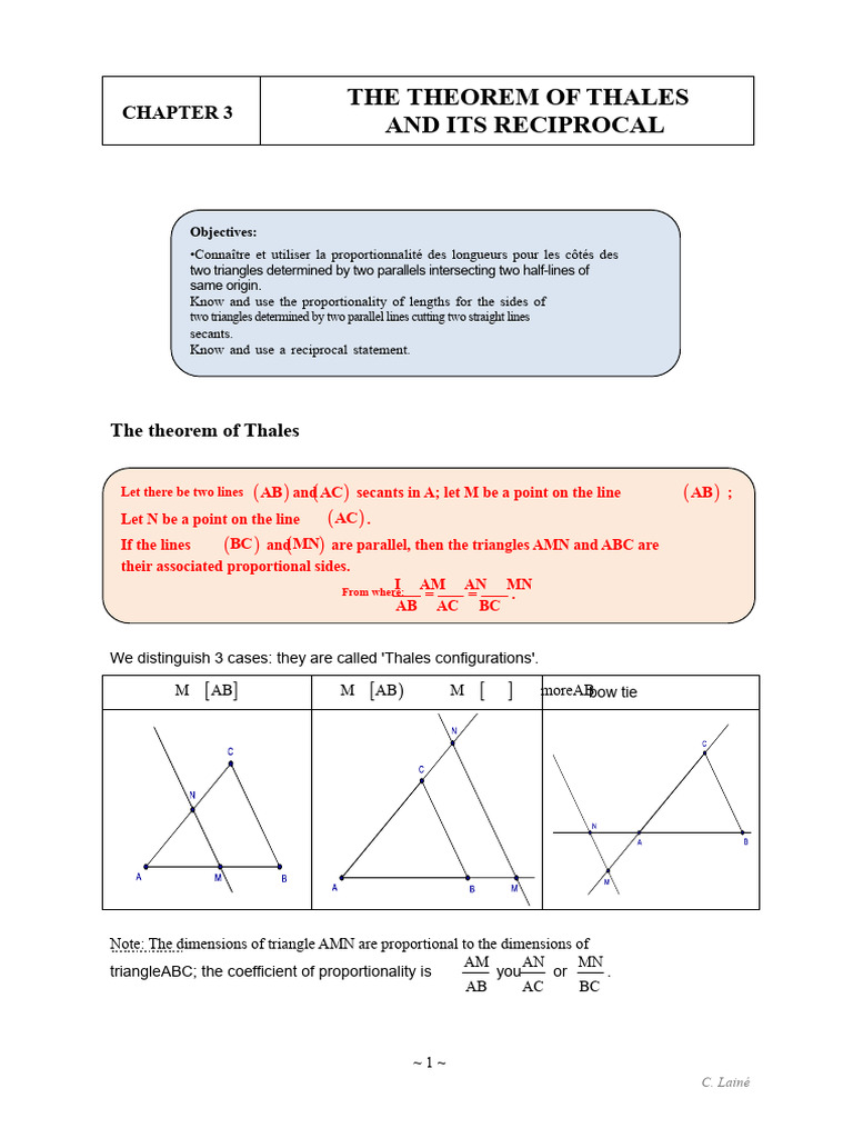 Thales' Theorem and Its Applications | PDF | Line (Geometry) | Triangle
