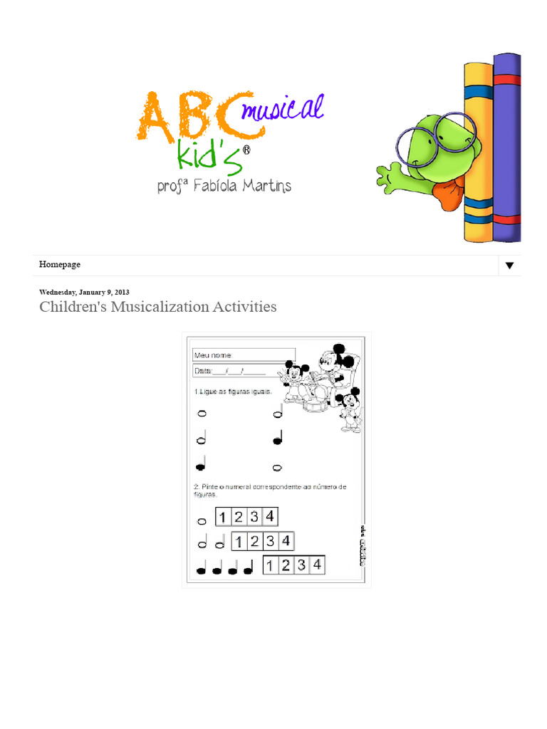 Children's Musical Activity | PDF