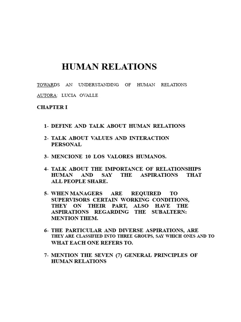 LINA ---HUMAN RELATIONS QUESTIONNAIRE | PDF | Motivation | Motivational