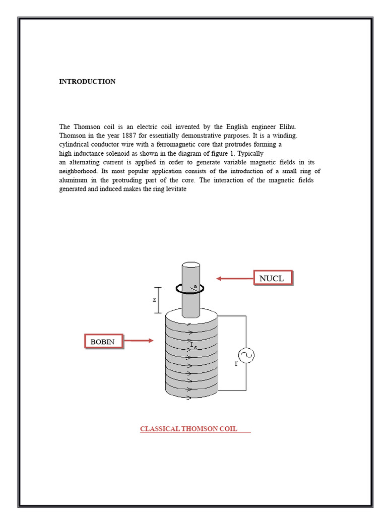 Thompson coil | PDF | Inductor | Magnetic Field
