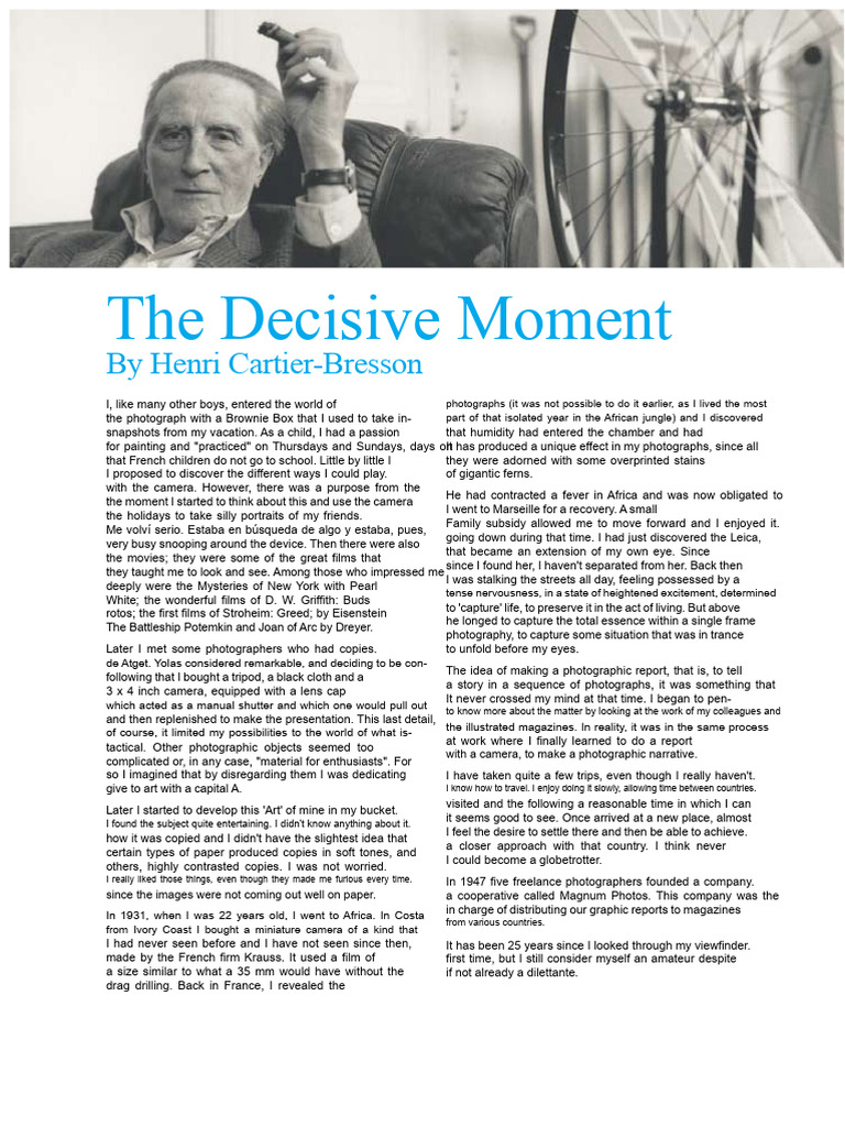 The Decisive Moment (2) | PDF | Photograph | Composition (Visual Arts)