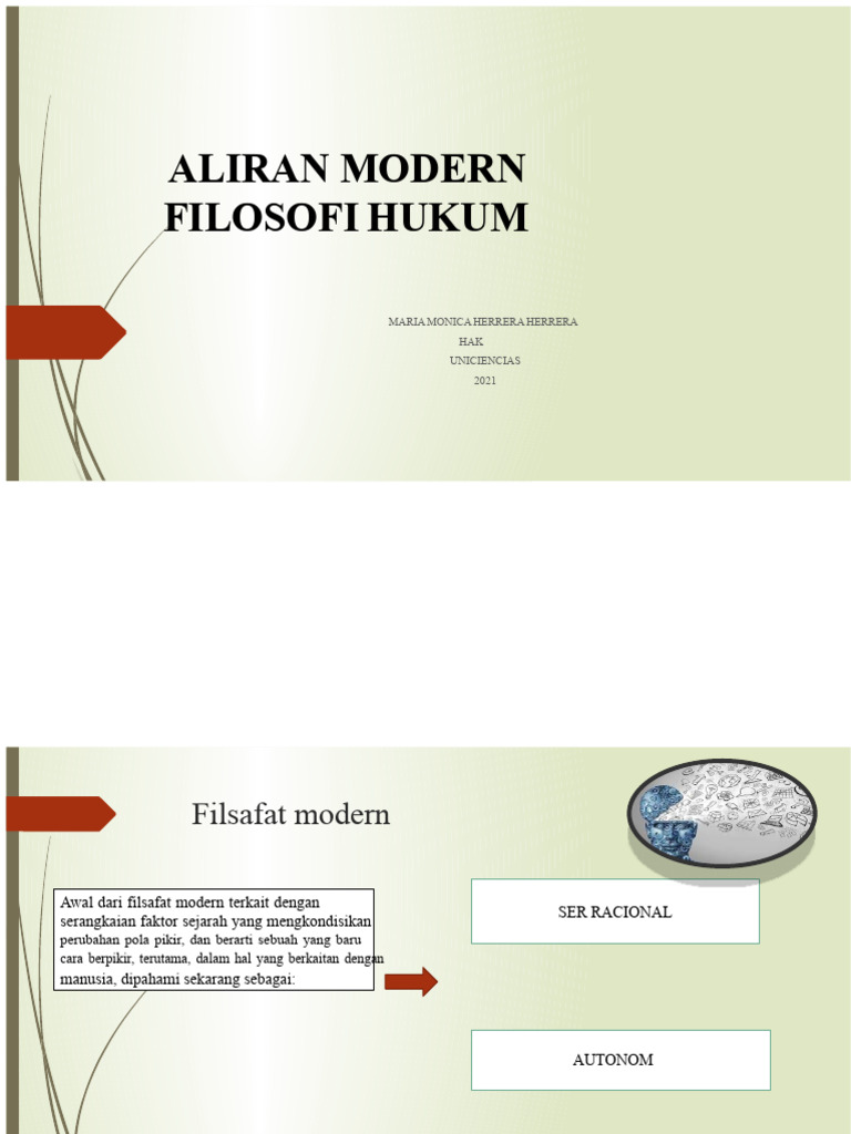 Aliran Modern Filosofi Hukum | PDF