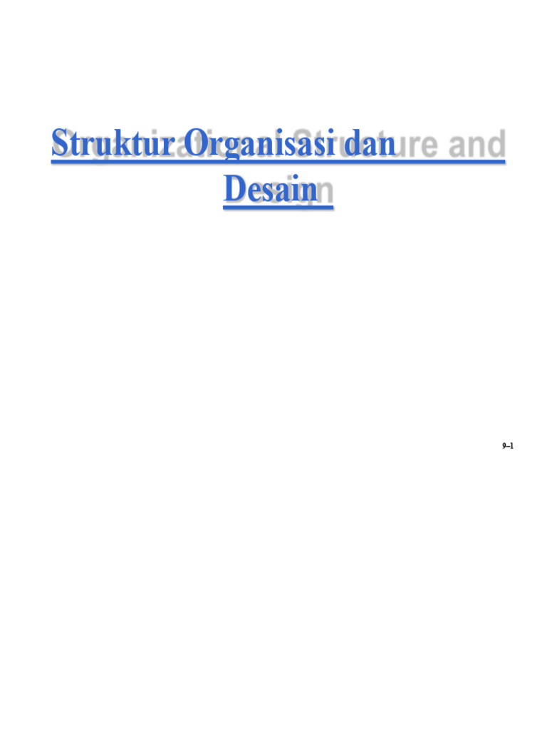 Desain dan Struktur Organisasi Efektif | PDF