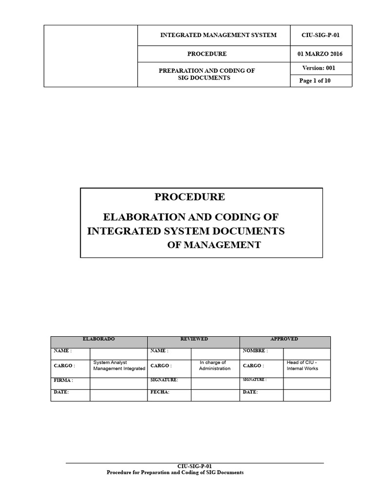 12.CIU-SIG-P-01-Procedure For The Preparation and Coding of SIG ...