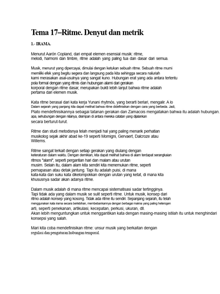 Memahami Ritme dalam Musik: Irama dan Metrik | PDF