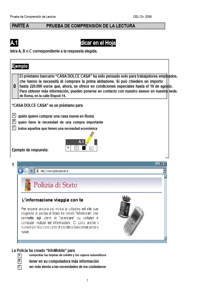 CELI 2 Imm - B1 - Mag08 | PDF