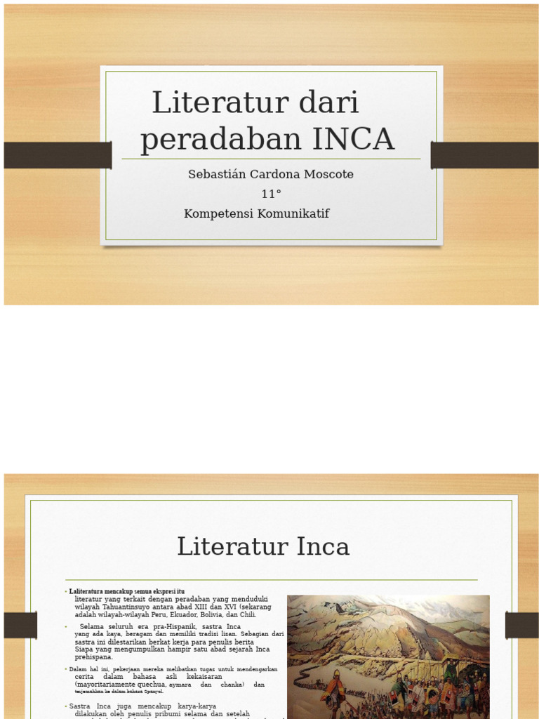 Sastra Peradaban INCA | PDF