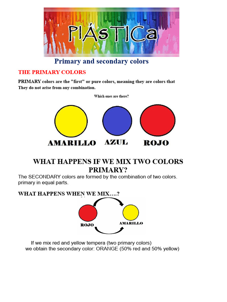 Primary and Secondary Colors | PDF