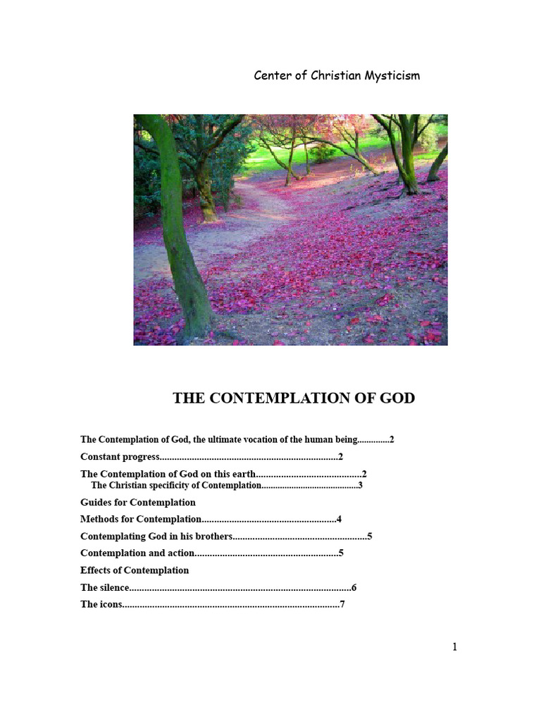 The Contemplation of God | PDF | Christian Mysticism | Abrahamic Religions