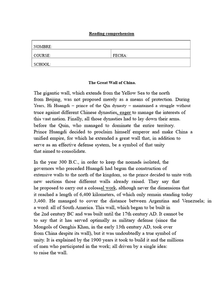 Great Wall of China: History & Significance | PDF | Emperor Of China ...