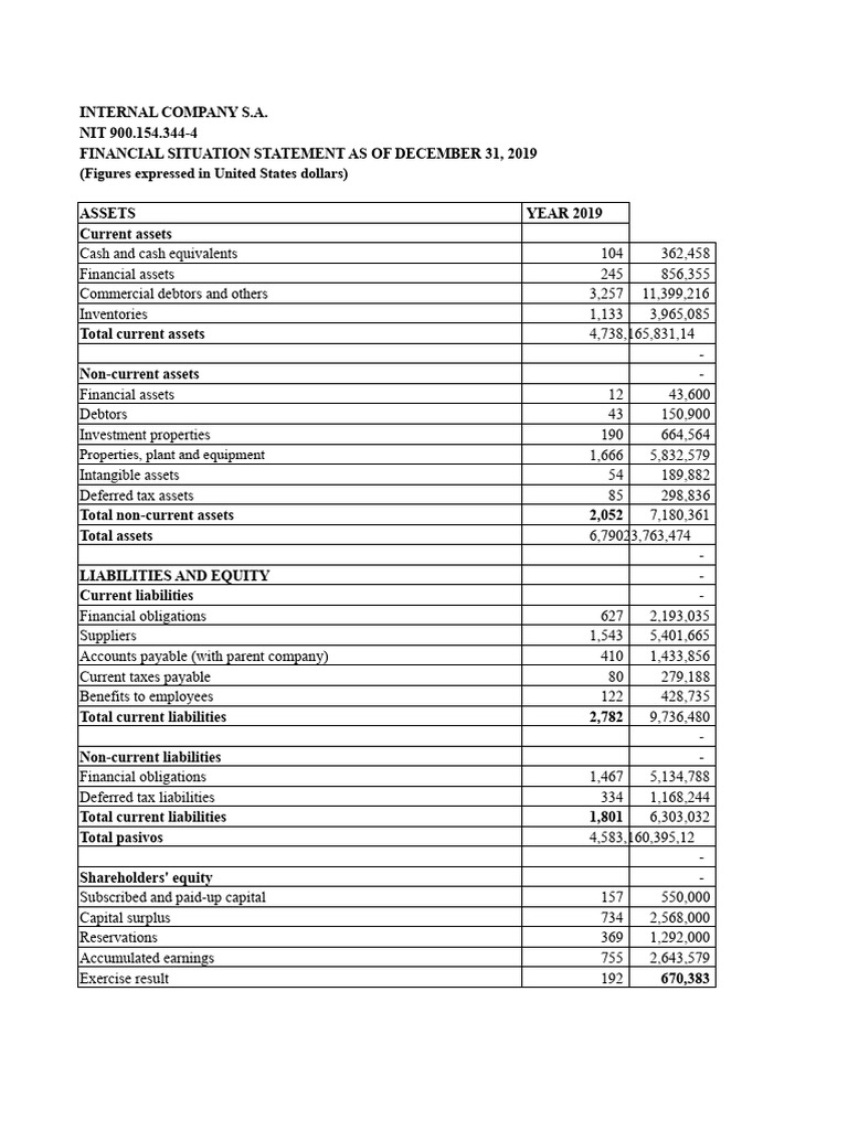 2019 Financial Statement Overview | PDF | Equity (Finance) | Expense