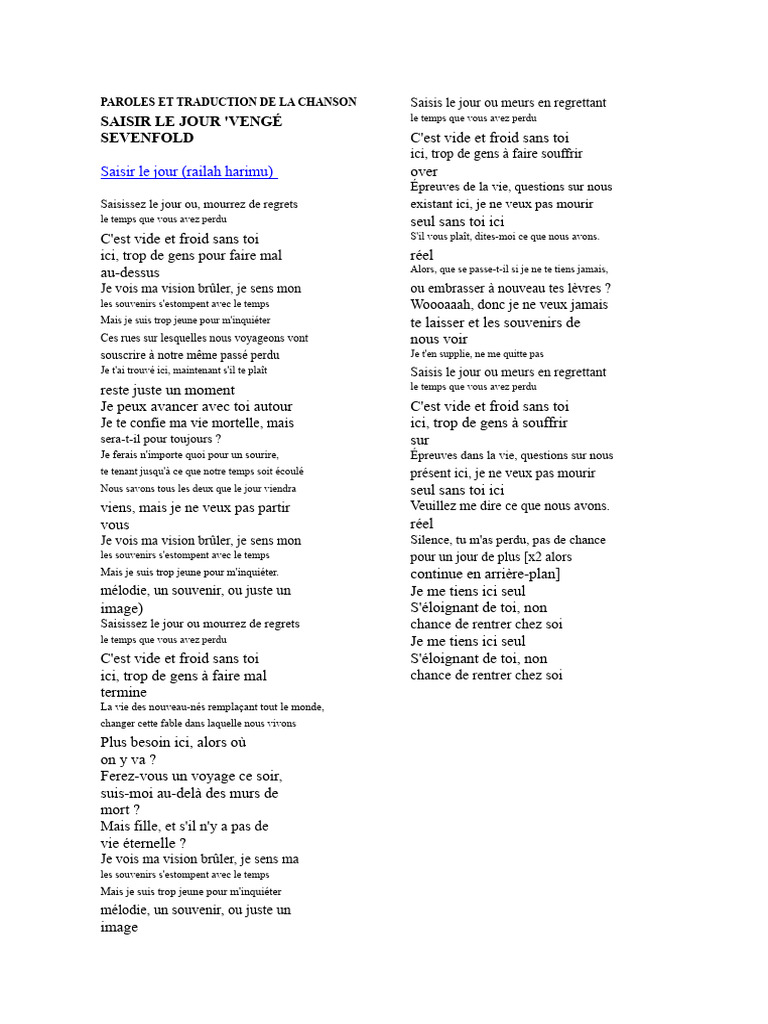 Saisir le jour : paroles et émotions | PDF | Spiritualité