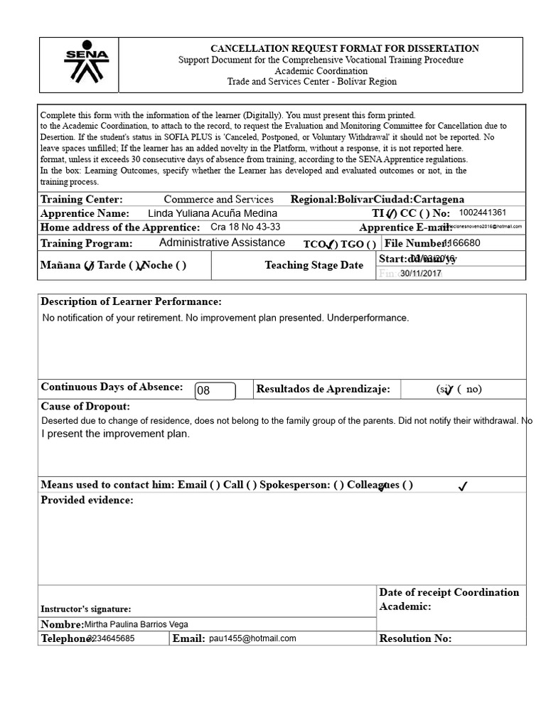CANCELLATION REQUEST FORM DUE TO DESERTION 1 | PDF