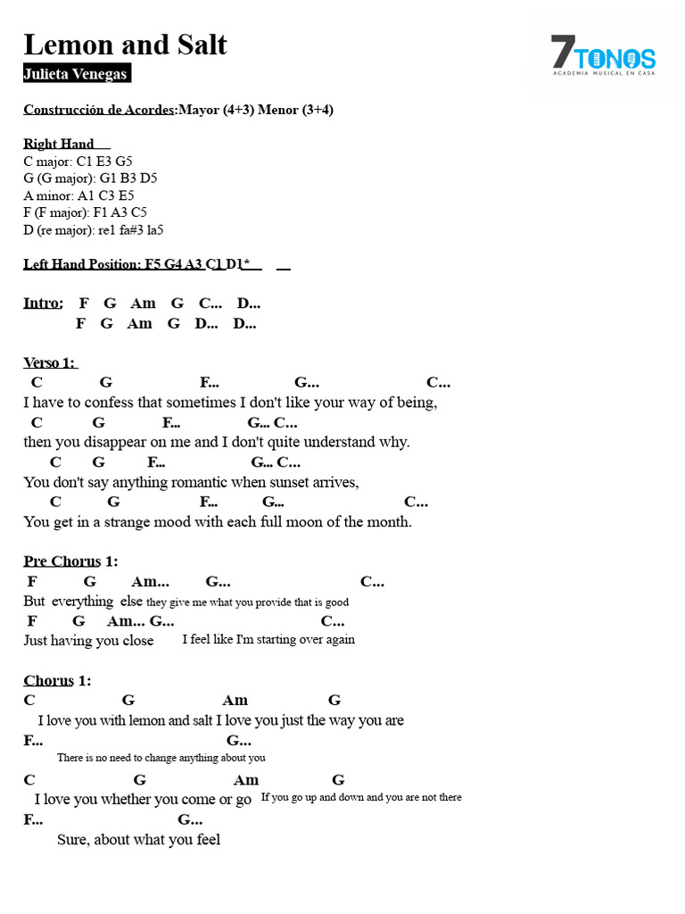 Lemon and Salt Chords and Lyrics | PDF | Chess | Chess Theory