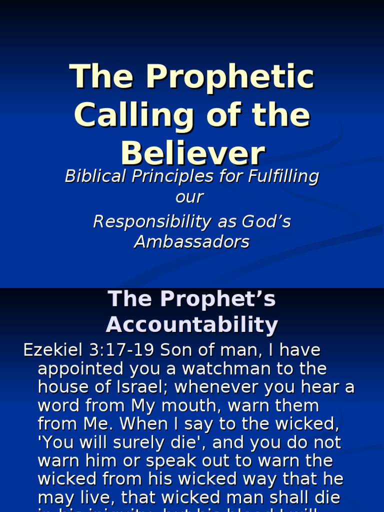 The Prophetic Calling of The Believer | PDF | Prophets And Messengers ...