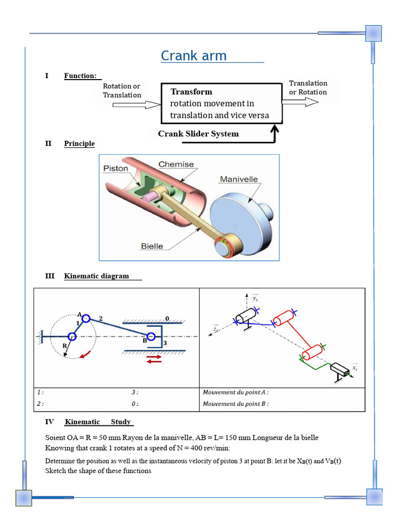 crank-slider mechanism | PDF | Physical Phenomena | Applied And Interdisciplinary Physics