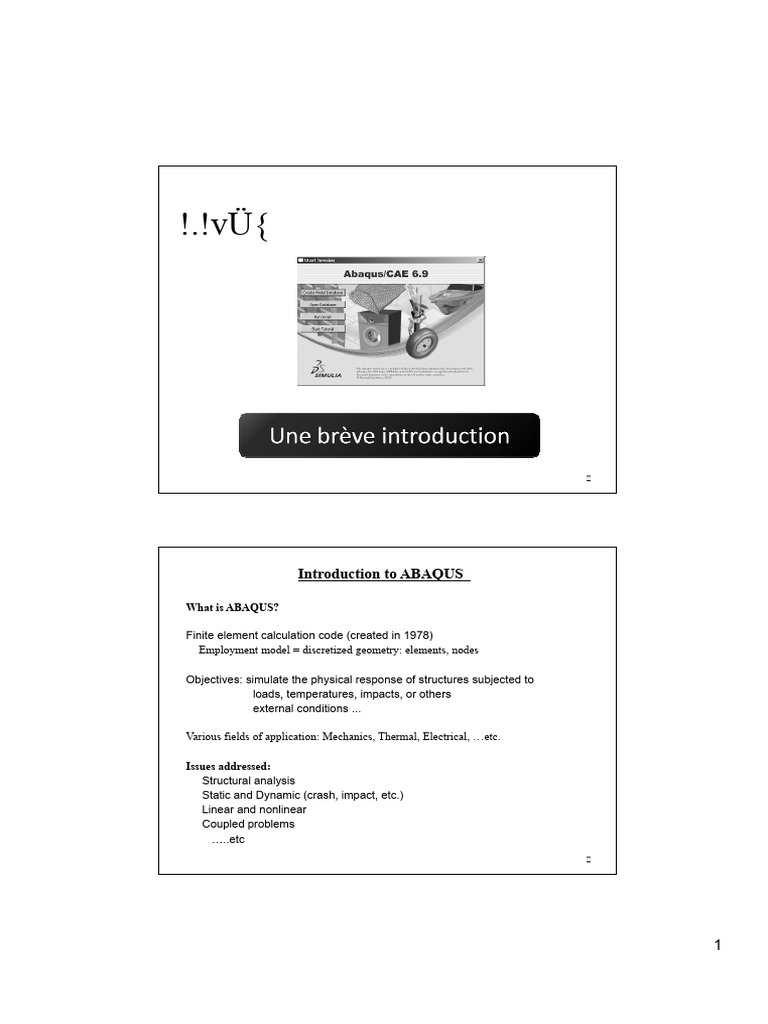 Abaqus Initiation Tutorial | PDF | Finite Element Method | Nonlinear System