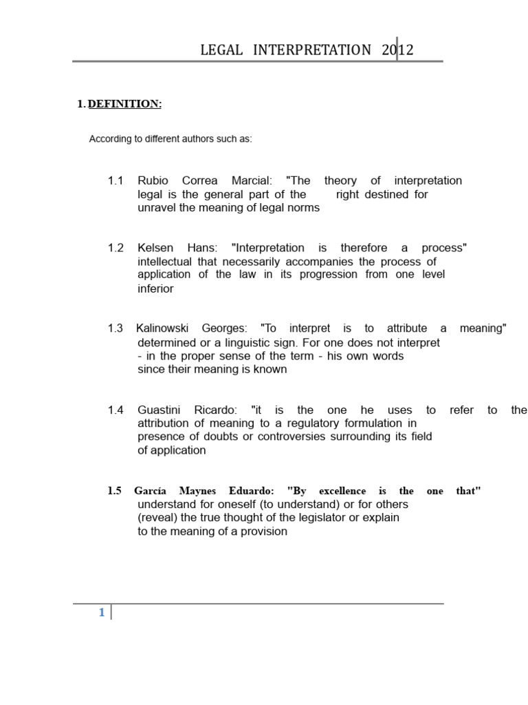 Understanding Legal Interpretation Methods | PDF | Semantics ...