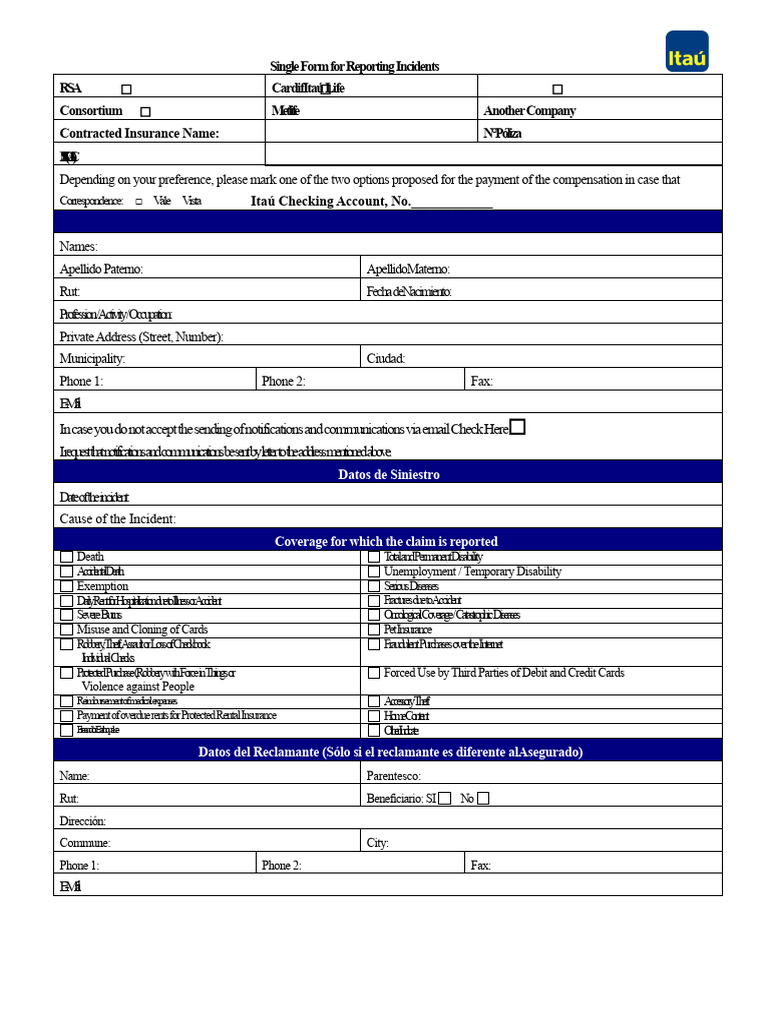 Claims Report Form V2 - 14102016def | PDF | Lease | Insurance