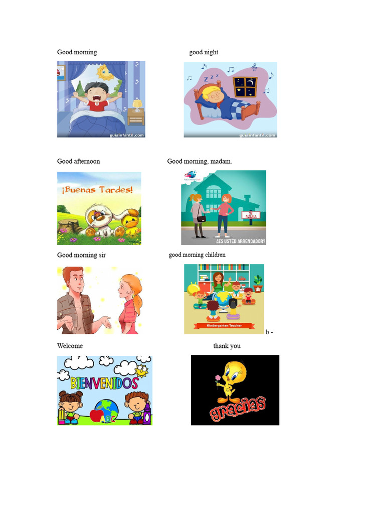 Good morning good evening | PDF