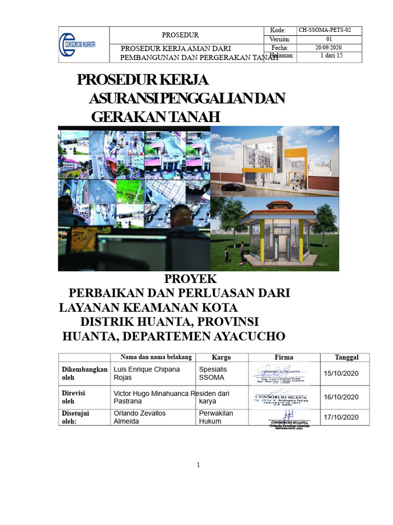 Prosedur Aman Penggalian Tanah Huanta | PDF