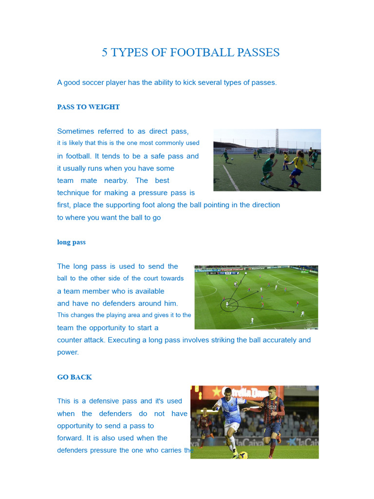 5 Types of Football Passes | PDF