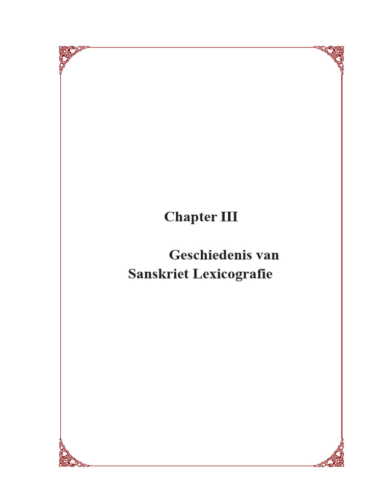 De Geschiedenis Van de Sanskrit Lexicografie | PDF