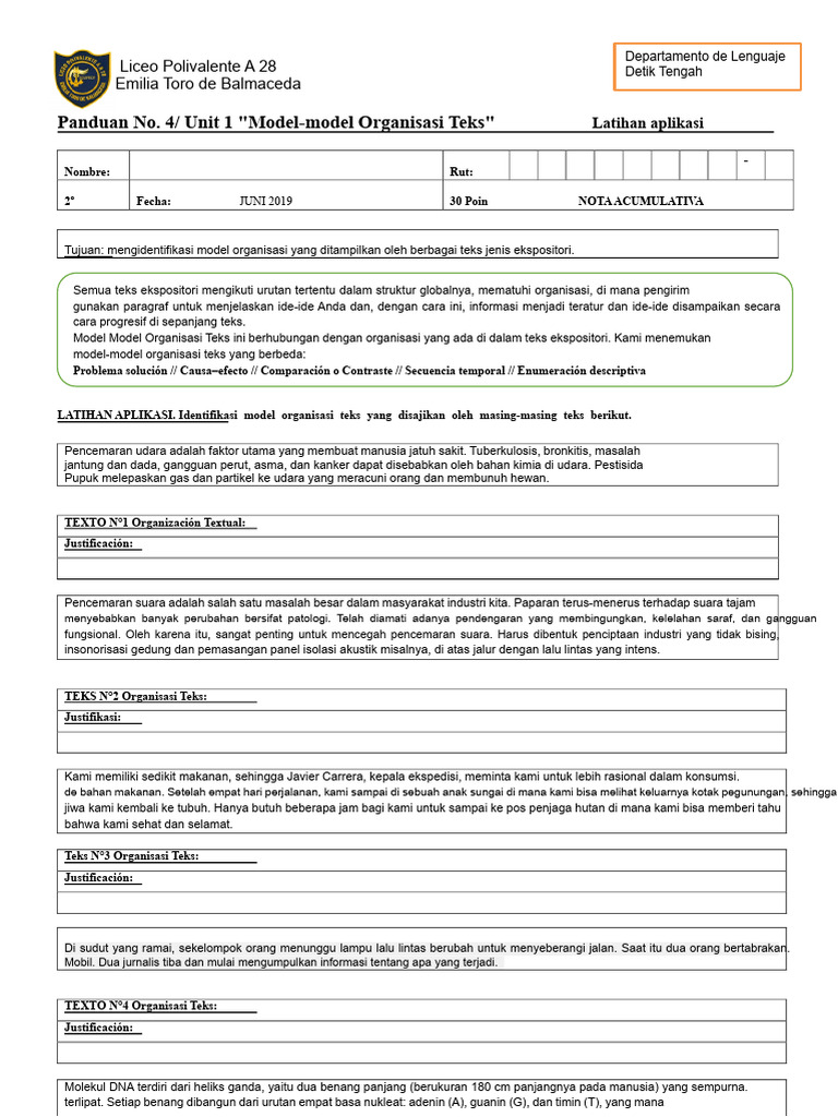 Model Organisasi Teks Ekspositori | PDF