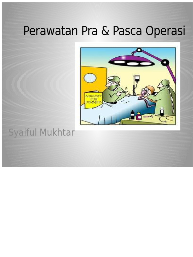 Panduan Perawatan Pra & Pasca Operasi | PDF