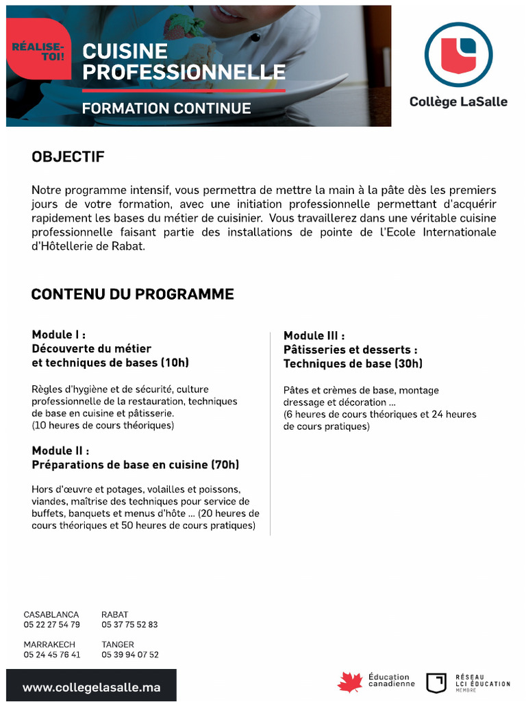 Professional Cooking Certificate | PDF