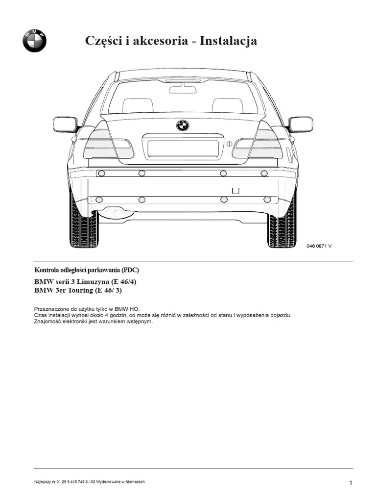 PDC E46 Limuzyna en | PDF